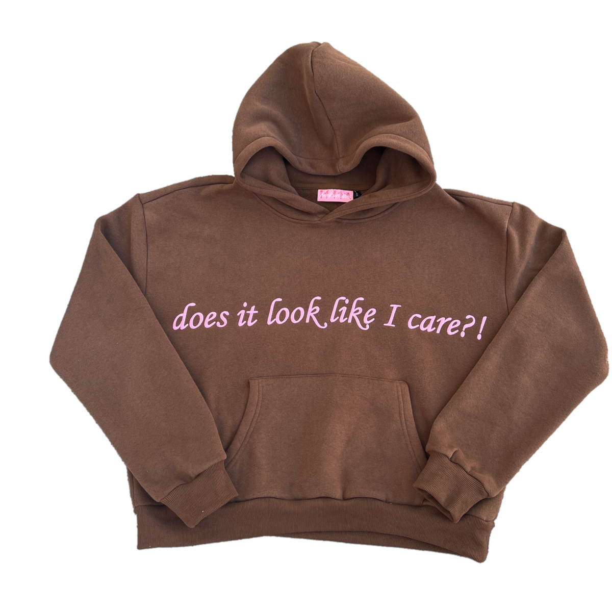 brown+pink gingham "because I do" hoodie – Hoes For Clothes